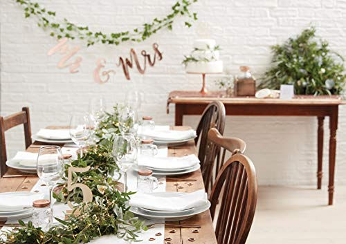 Ginger Ray Rose Gold Foil Metallic Paper Party Straws X 25 - Beautiful Botanics