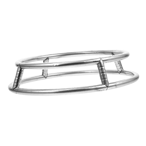 Uonlytech Pot Rack Steel Wire SautƩ Pans Stainless Steel Wok Gas Cooker Wok Stand Insulated Pot Mats Cookware Ring Cooktop Grates Stainless Steel Pot Stand Heat-proof Wok Stand Gas Stoves