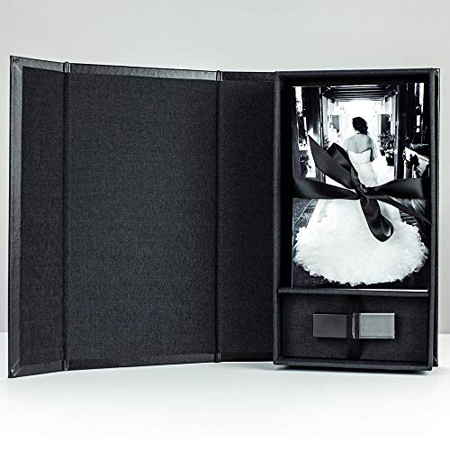 Flashscot Custom USB Gift Box for Photographers and Presentation of Photos - Leather Infinity Photo/USB Box - 4"x6", 16GB USB