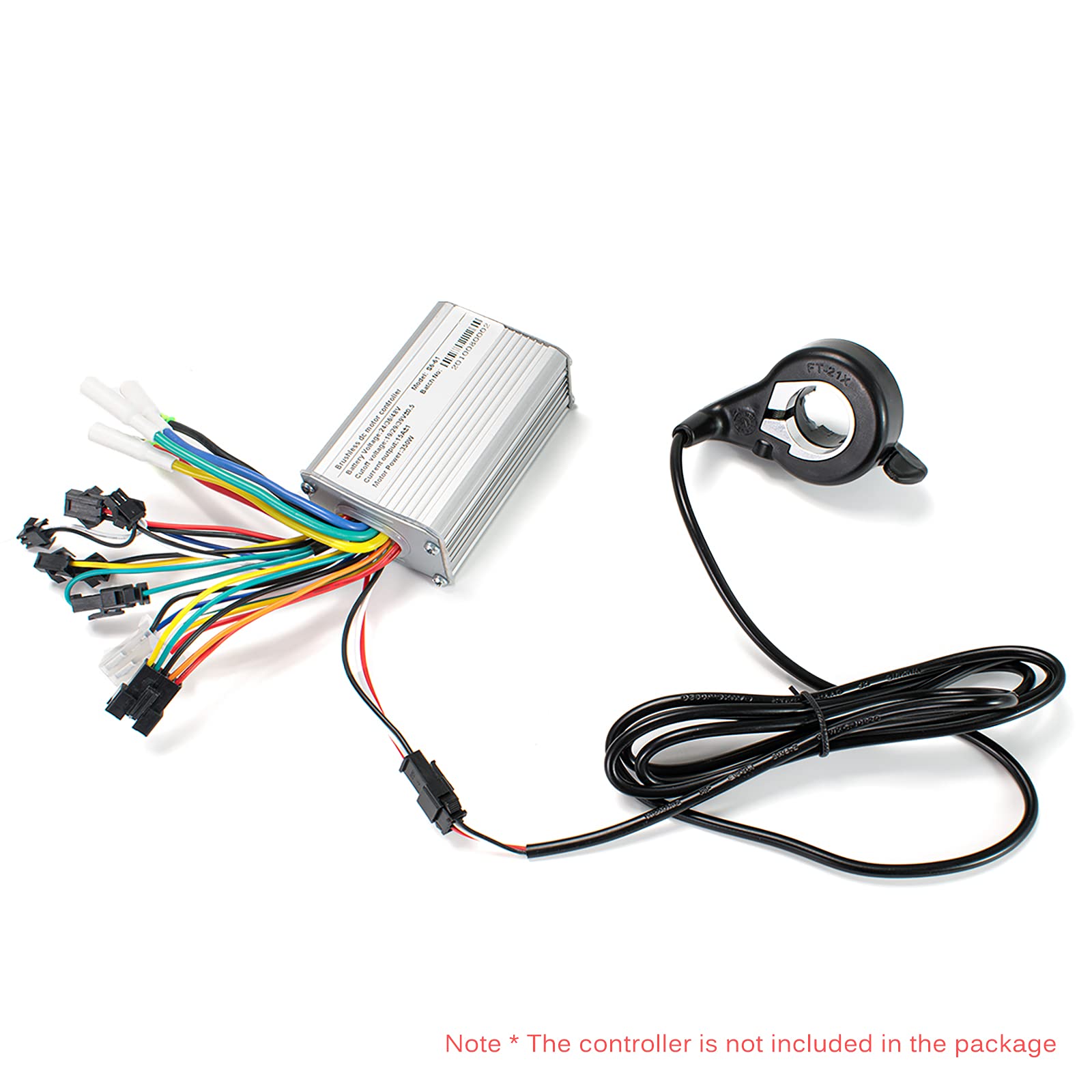 Electric Bicycle Thumb Throttle, Wuxing FT-21X Finger Throttle Accelerator, Speed Control for Ebike Pocket Razor Scooter Accessories Part, 12-72V Universal (Normal Plug (SM-3Y))