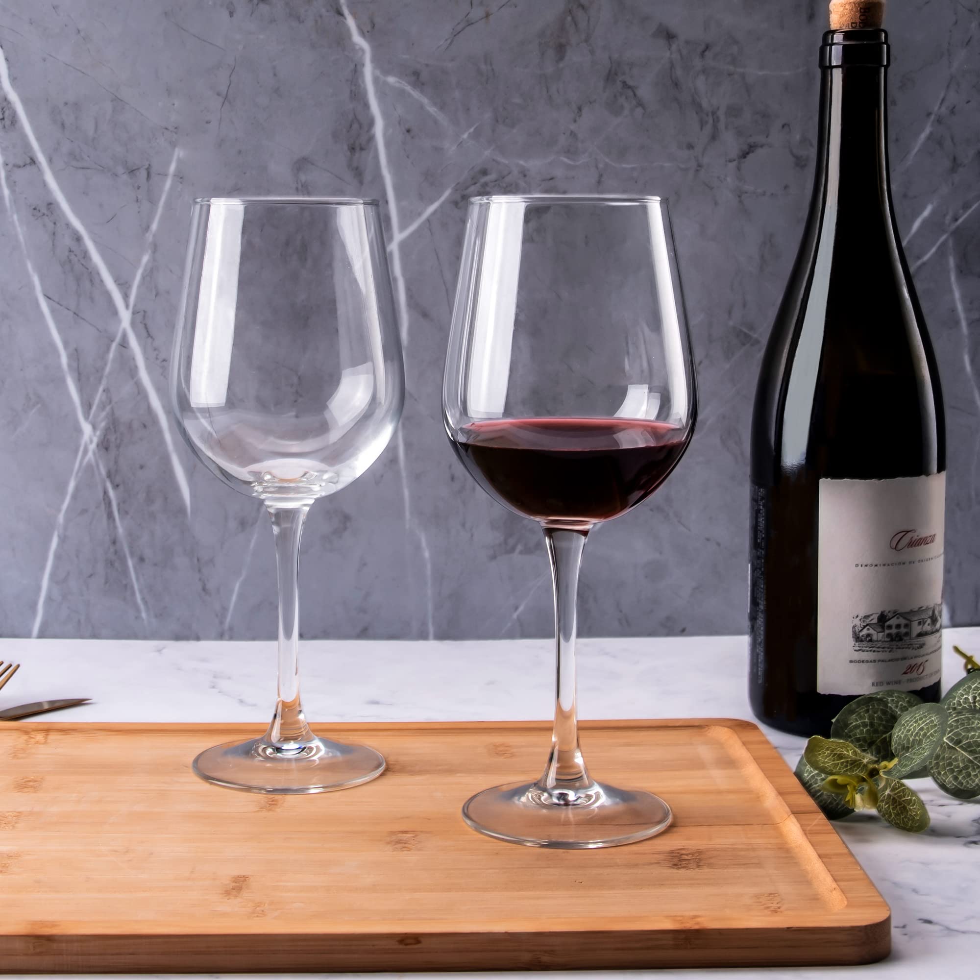 FAWLES Fully Tempered Wine Glasses, Shock Resistant Wine Glass Set for Red or White Wine, Dishwasher Safe Stem Glasses for Restaurants, Bars, Home (Set of 12, 12 oz)