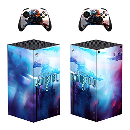 FELIPE SEIJI KUBA Protective Vinyl Skin Decal Cover for Xbox Series X Console Wrap Sticker Skins with Two Free Wireless Controller Decals Battle War