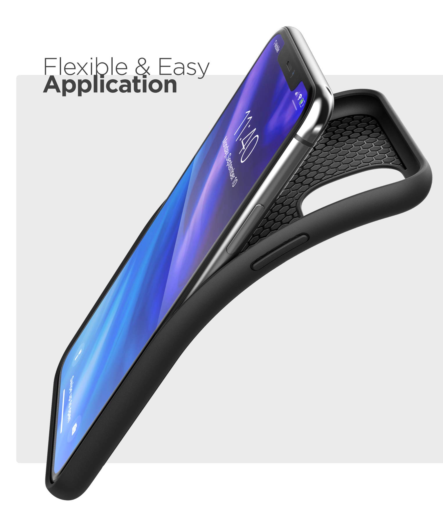 Encased iPhone 11 Belt Clip Case (Thin Armor) Slim Grip Cover with Holster - Black (iPhone 11)
