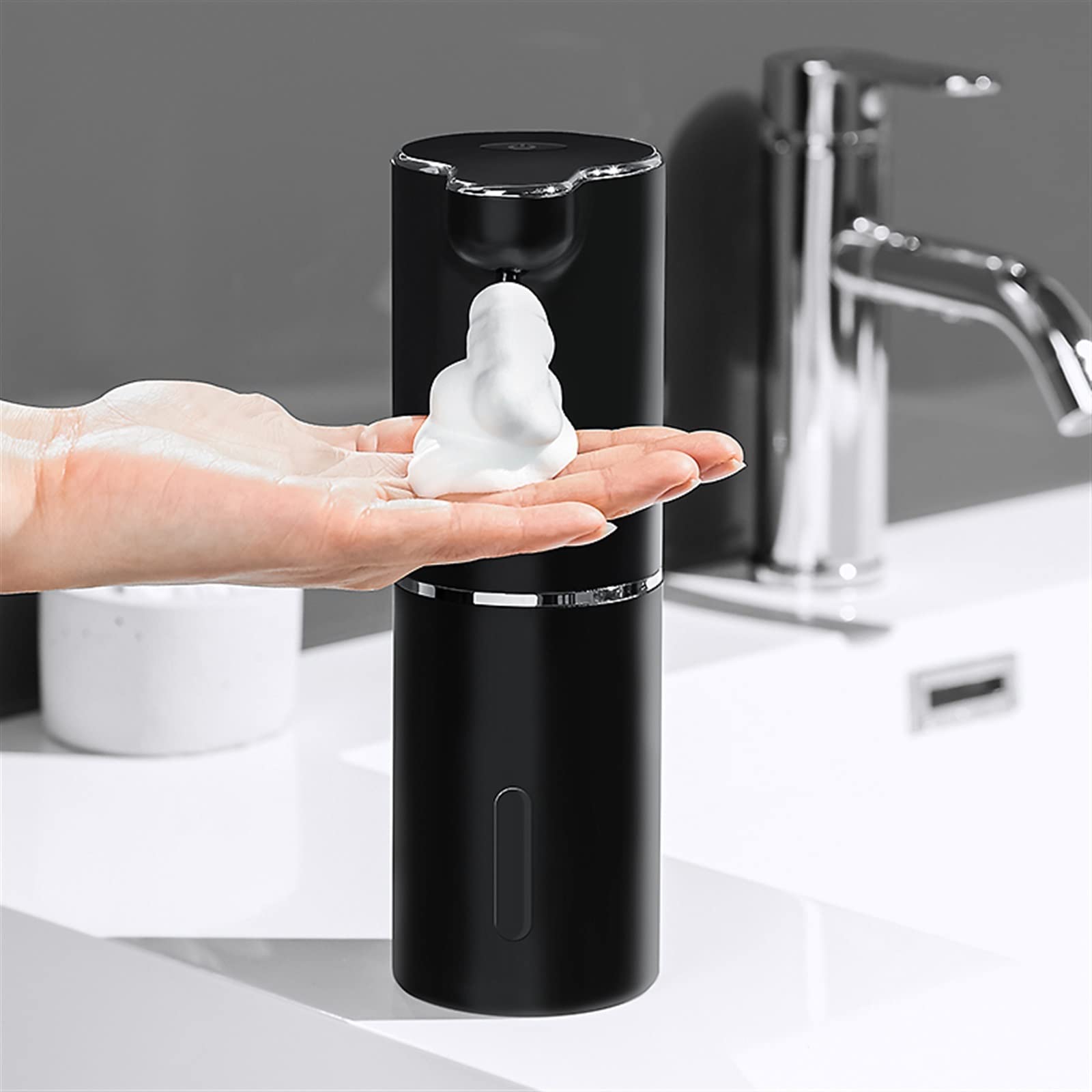FEEGAR Black Induction Hand Sanitizer Automatic Foam Soap Dispenser Bathroom Liquid Soap Dispenser Hand Soap Dispenser