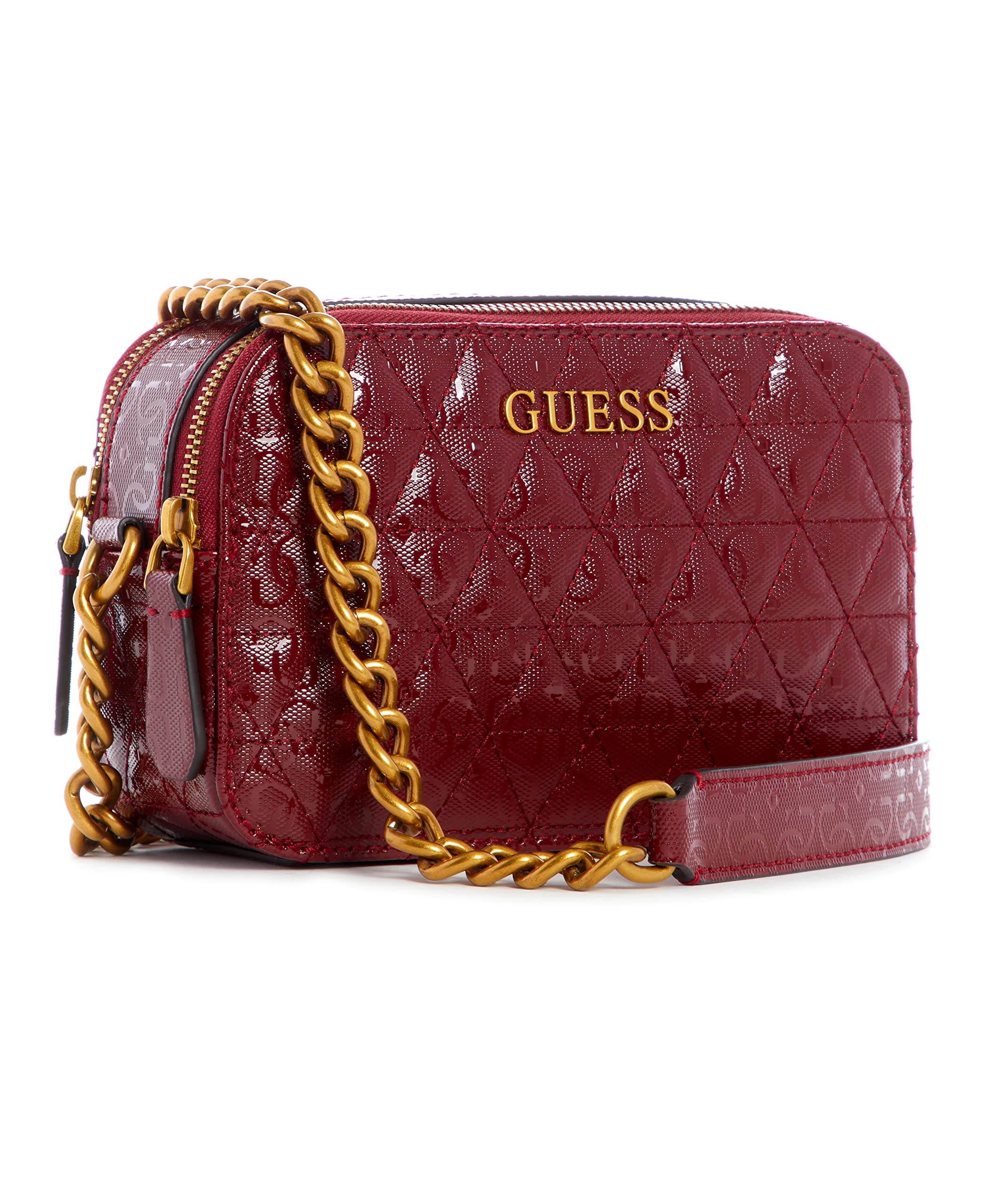 GUESS womens Noelle Crossbody Camera, Merlot, One size US