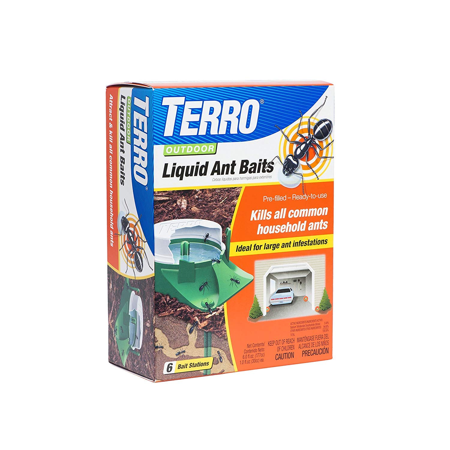 Terro 1806 Outdoor Liquid Ant Baits, 1.0 fl. oz. - 6 Count - 2 Pack