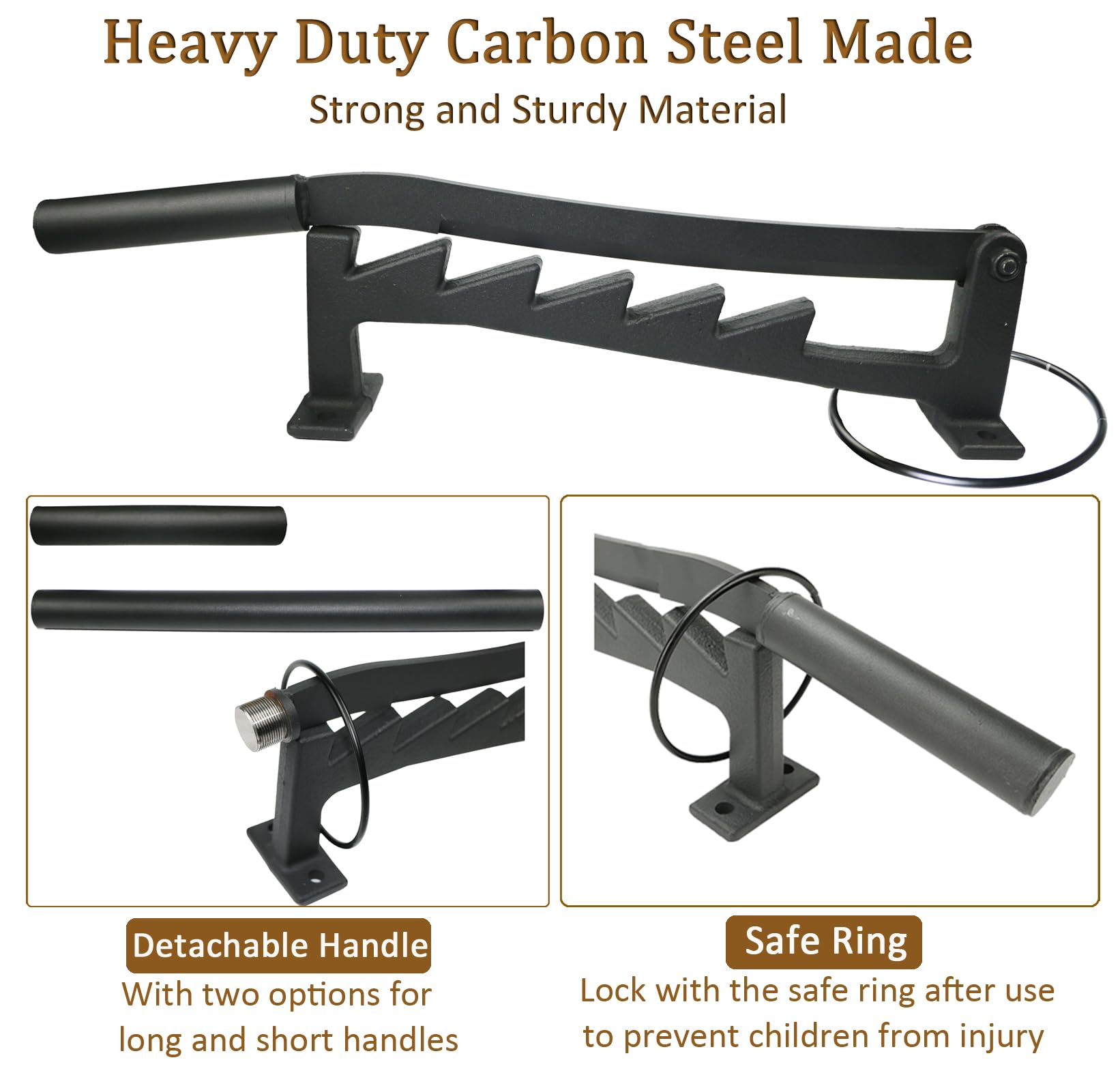 Oftest Wall Mounted Wood Splitter - Carbon Steel Wall Mounted Kindling Splitter, Firewood Kindling Splitter for Soft Wood, Manual Log Splitters with Firewood Tote Bag, Glove