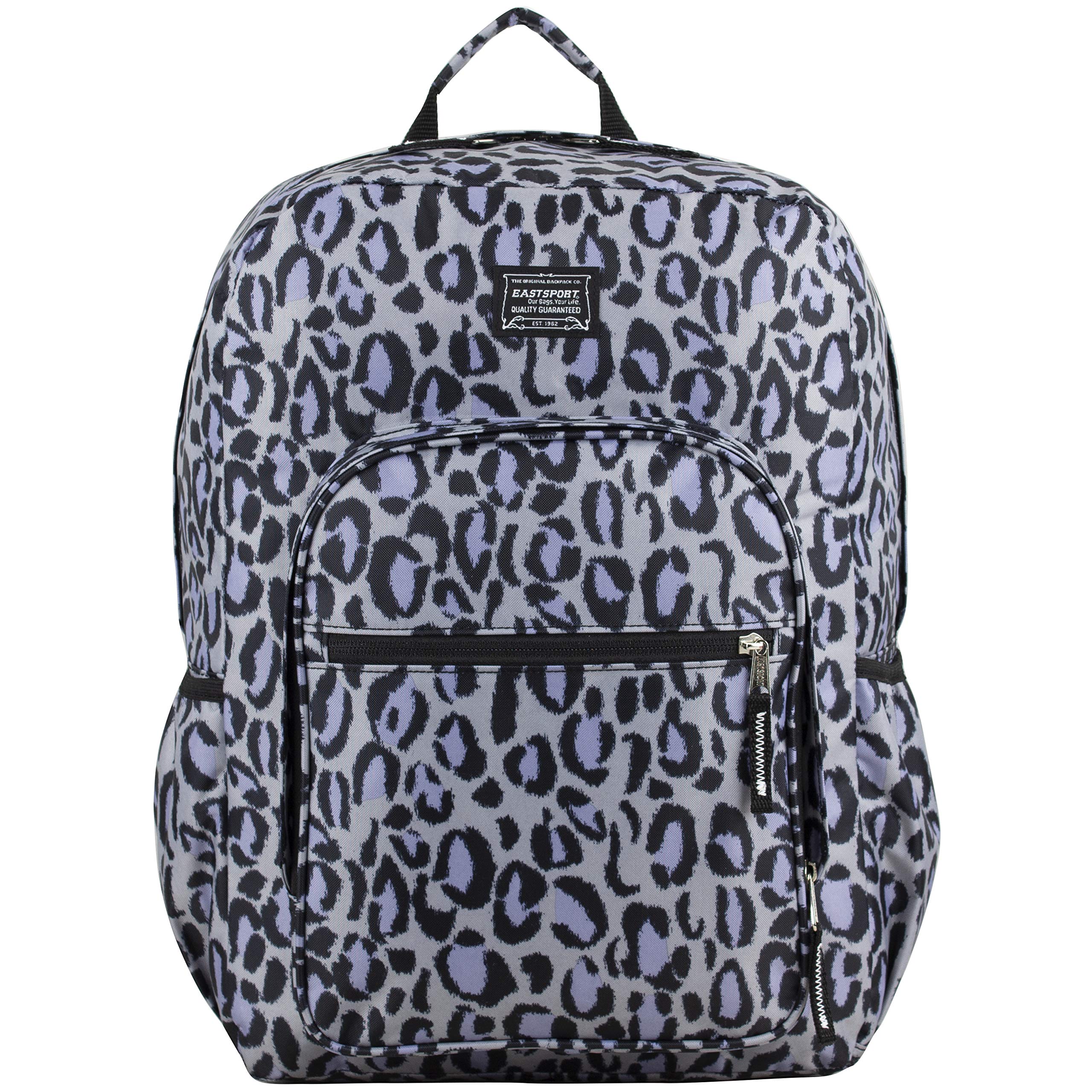Eastsport Fashion Lifestyle Backpack with Oversized Main Compartment for College or Travel/Hiking, Black/Red Static Camo Print