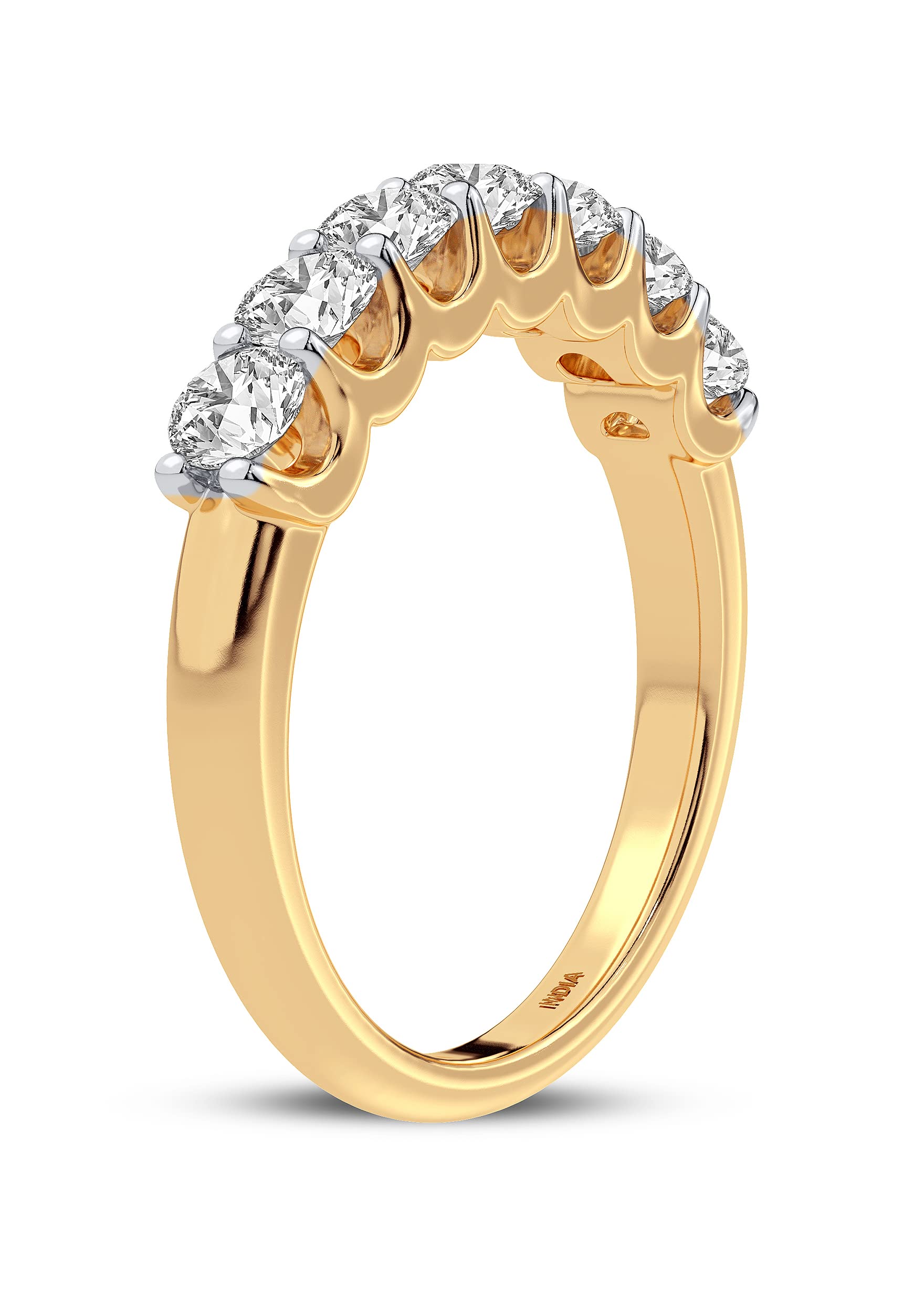 Femme Luxe 14K Gold 1.40 carat Lab-Grown Brilliant Diamond Eternity Band Ring for Women, Gift Ready Packaging (14K Yellow Gold)