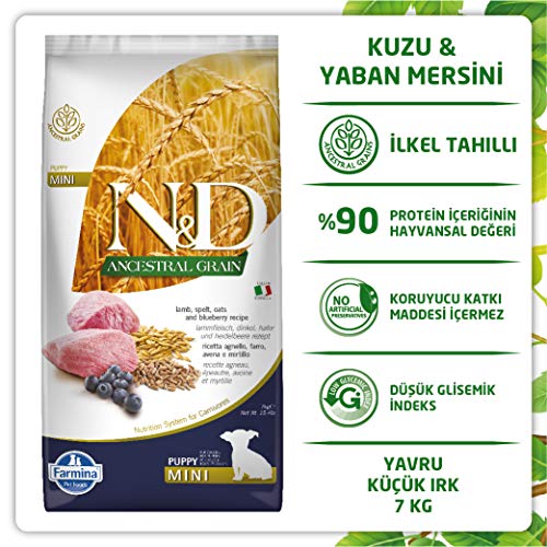 Farmina Natural & Delicious Ancestral Low Grain Lamb & Blueberry Mini Puppy 15.4#