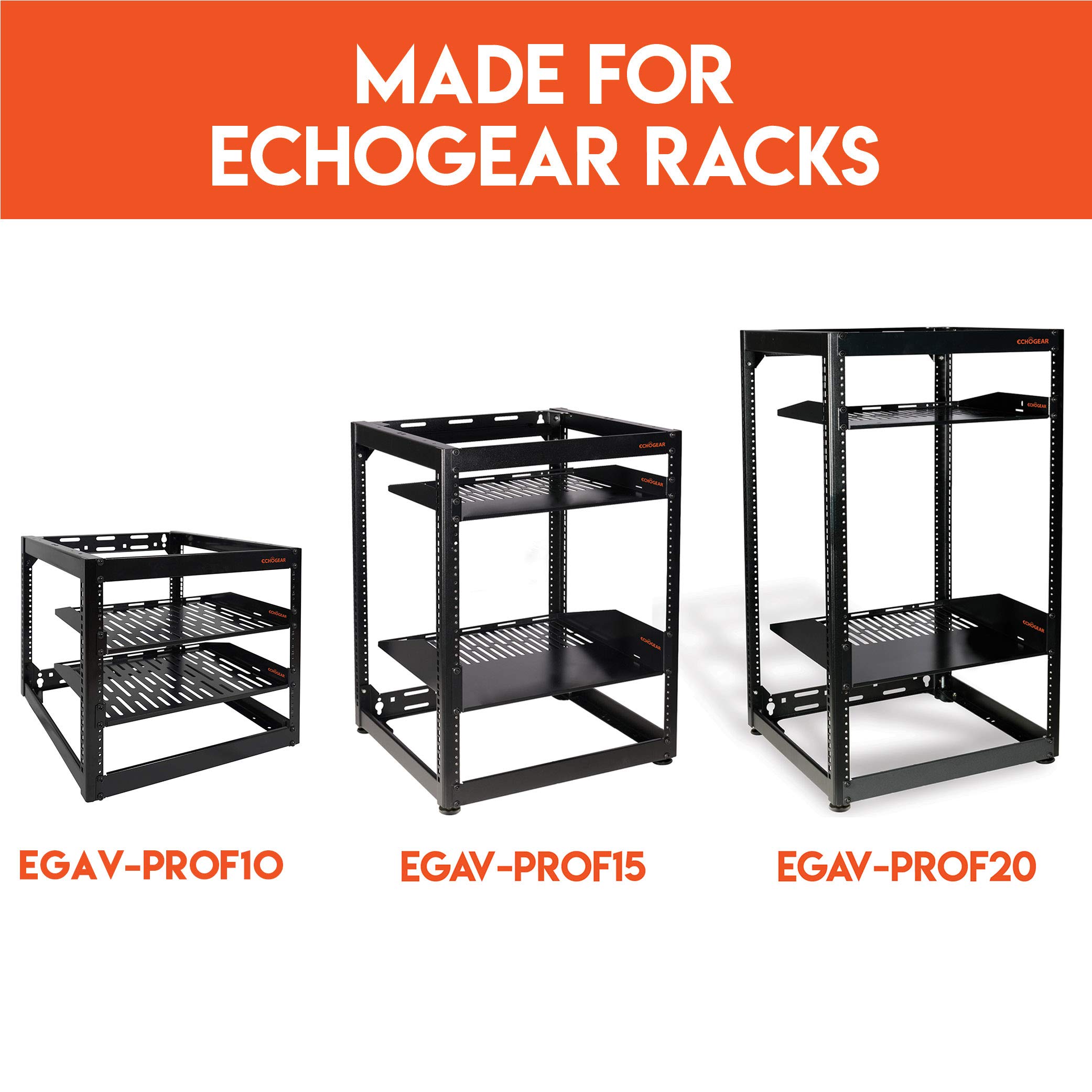 ECHOGEAR Rack Compatible Swing-Out Wall Mount - Compatible with 10U, 15U, & 20U ECHOGEAR Open Frame Racks