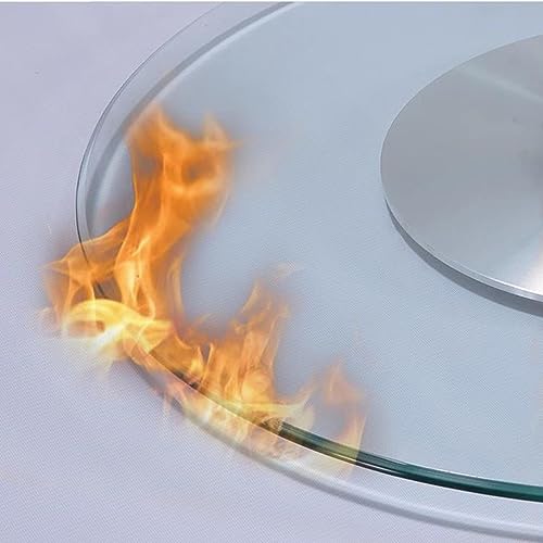 DOUKI 30In Glass Lazy Susan Turntable For Dining Table, Rotatable Service Tray Rotating Serving Plate, Transparent Round Turntable Sharing Food (Color : Gold, Size : 24inch(60cm))