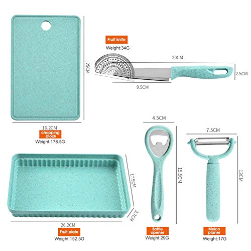 Fruit Cutting Board and Knife Box ,Autoor Multifunction Kitchen Tool Set with Good Grips Prep Y-Peeler