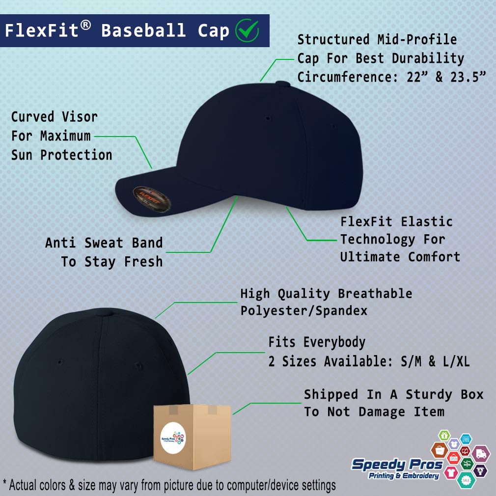 Flexfit Hats for Men & Women Emergency Management Agency Embroidery Polyester Dad Hat Baseball Cap Dark Navy Large XLarge