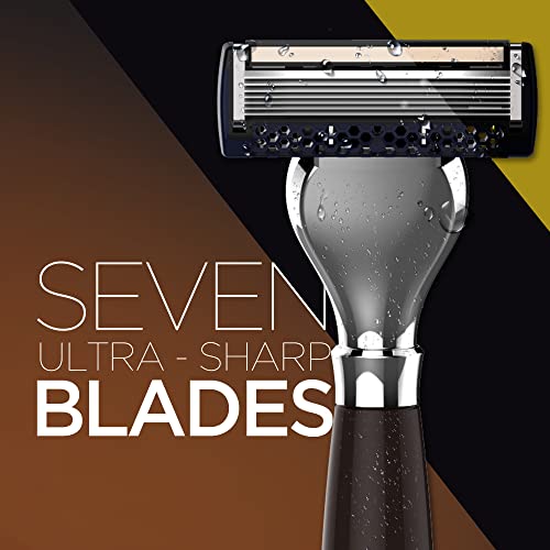 DORCO Pace Classic - Seven Blade Razor System with Pivoting Head and Premium Handle- 9 Pack (1 Handle + 9 Cartridges)