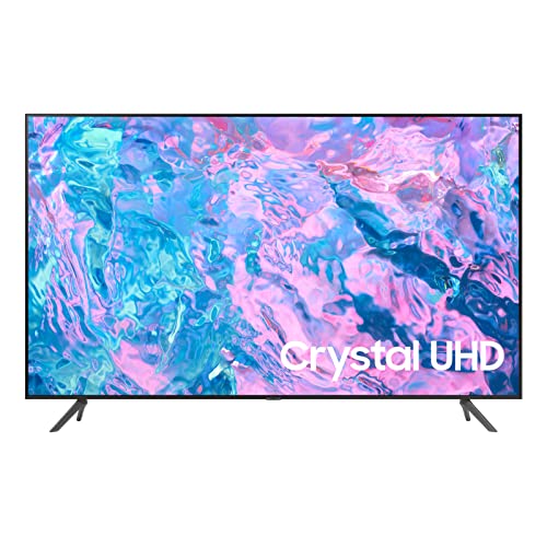 SAMSUNG 43-Inch Class Crystal UHD CU7000 Series PurColor, Object Tracking Sound Lite, Q-Symphony, 4K Upscaling, HDR, Gaming Hub, Smart TV with Alexa Built-in (UN43CU7000, 2023 Model) (Renewed)