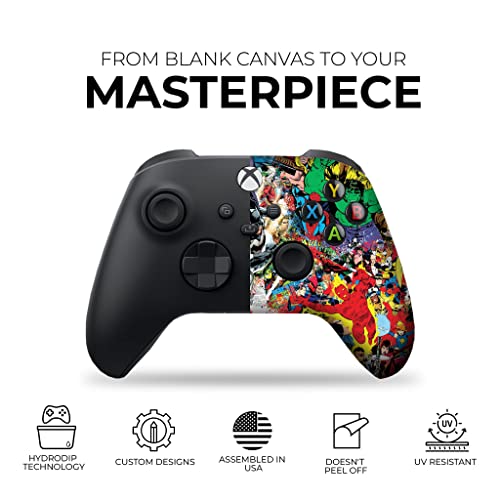 DreamController Fortnight Alien Custom X-box Controller Wireless compatible with X-box One/X-box Series X/S Proudly Customized in USA with Permanent HYDRO-DIP Printing (NOT JUST A SKIN)