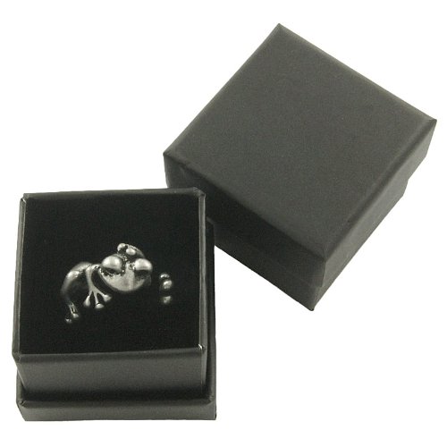 Ellenviva Tree Frog Adjustable Animal Wrap Ring Vintage Silver Tone