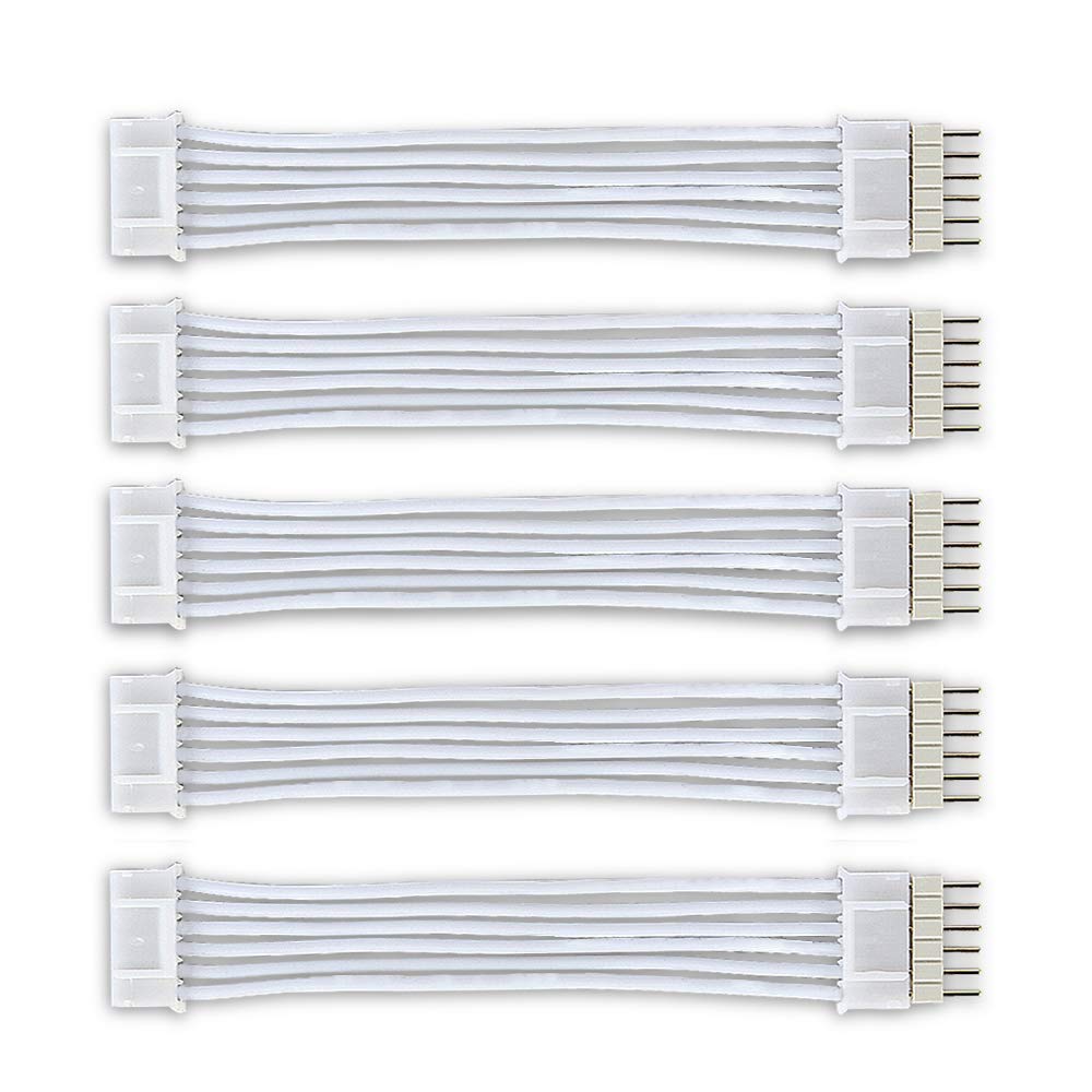 Flexible Corner Connector for Philips Hue Lightstrip V3 Version only (0.2 ft/ 6cm, 5 Pack, White)