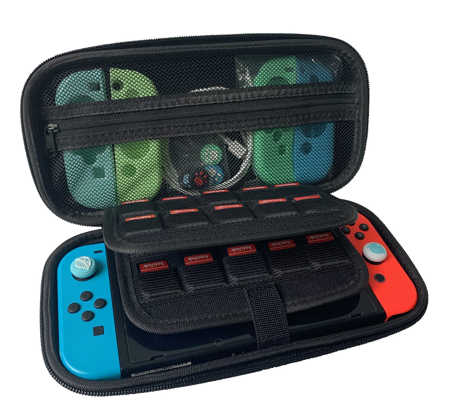 Eywlwaar Nintendo Switch Case Carry Case EVA Hard Shell Protective Case for Switch Console Accessories Black