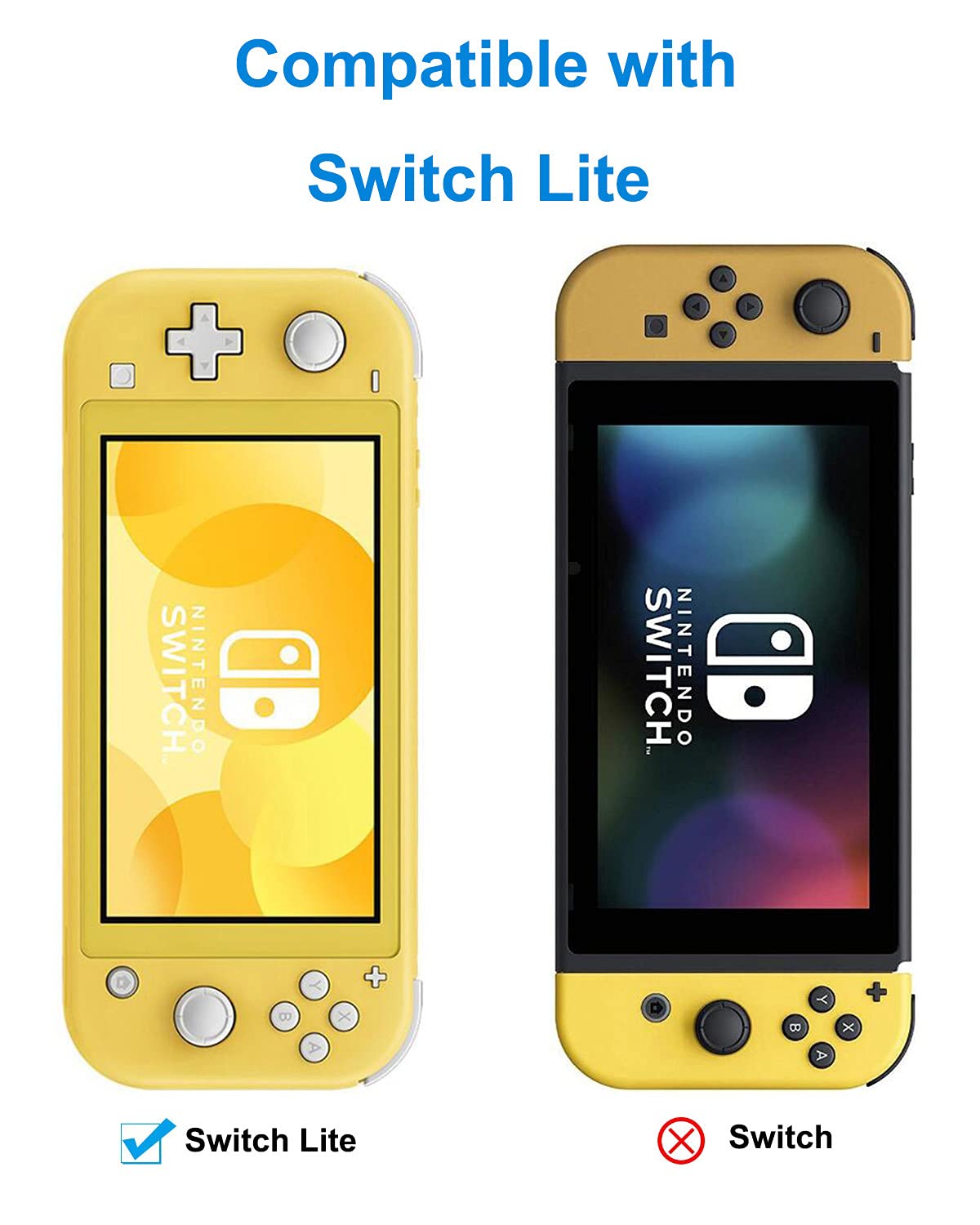 Entwth Anti Blue Light Tempered Glass Screen Protector[2 Pack] for Switch Lite 5.5-inch[Eye Care,Relieve Eye Fatigue] Blocks Excessive Harmful Blue Light & UV 9H Anti Glare Anti-Scratches