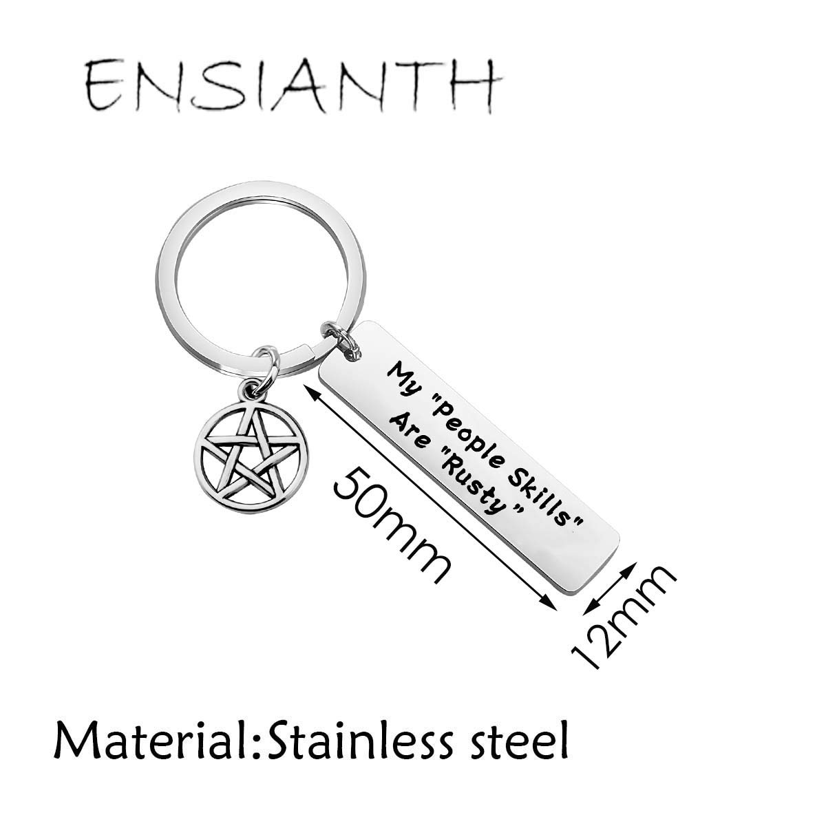 ENSIANTH My People Skills Are Rusty (Skills Are Rusty Keychain)
