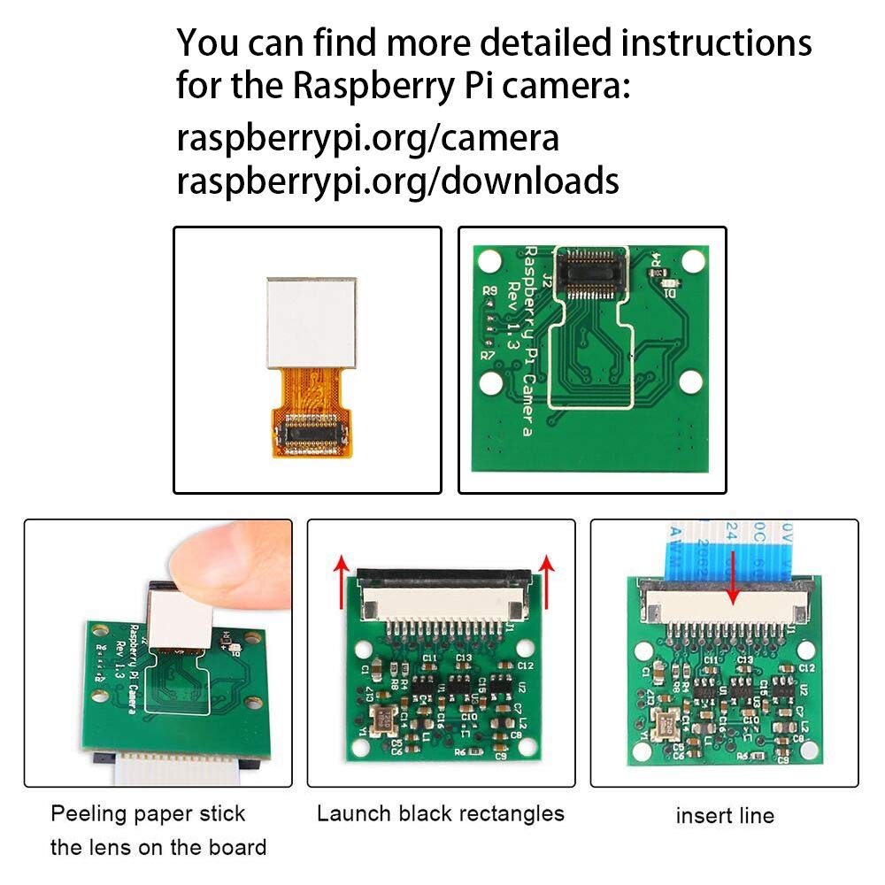 DORHEA for Raspberry Pi Camera Module 5MP 1080p Surveillance Cameras for Raspberry Pi Model A/B/B+, Pi 2 and Raspberry Pi 3, Raspberry Pi 4