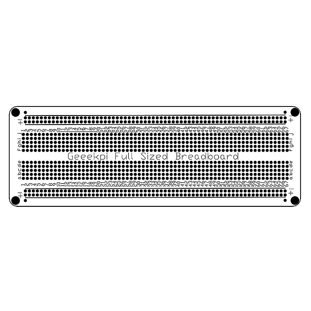GeeekPi 2PCS PCB Prototype Board for Electronics Projects, Gold-Plated Large Solderable Breadboard with 65PCS M-M Dupont Jumper Wire Cable for DIY Arduino Soldering Projects and Raspberry Pi (Green)