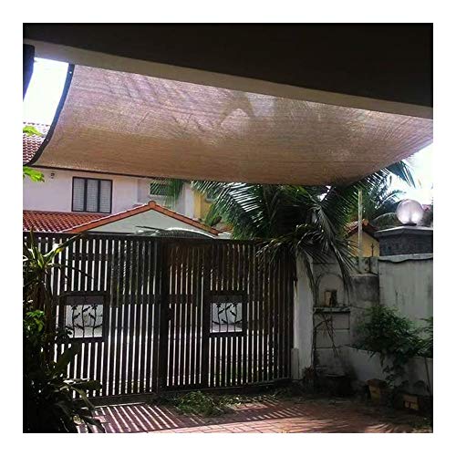 SHIJINHAO Shading Net,Shade Cloth,85% Anti-UV Patio Block Light Mesh Tarp Metal Hole Edge Stitching Awning, 21 Sizes (Color : Brown, Size : 1x1m)