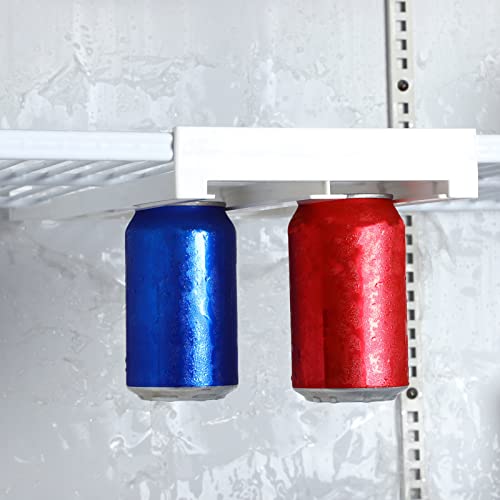 Mobestech Small Fridge Organizer Hanging Soda Can Organizer for Pantry Adjustable Refrigerator Organizer Bins Rack Drink Dispenser Beverage Holder Organization Storage for Kitchen