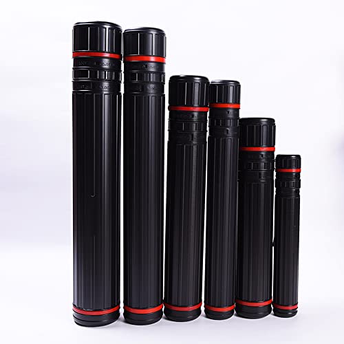 Muellery Expandable Hard Plastic Poster Tube Storage Tube Holder Blueprint Document Drafting Tube Adjustable Strap Expand from 30.3β to 53.1β Diameter 4.7
