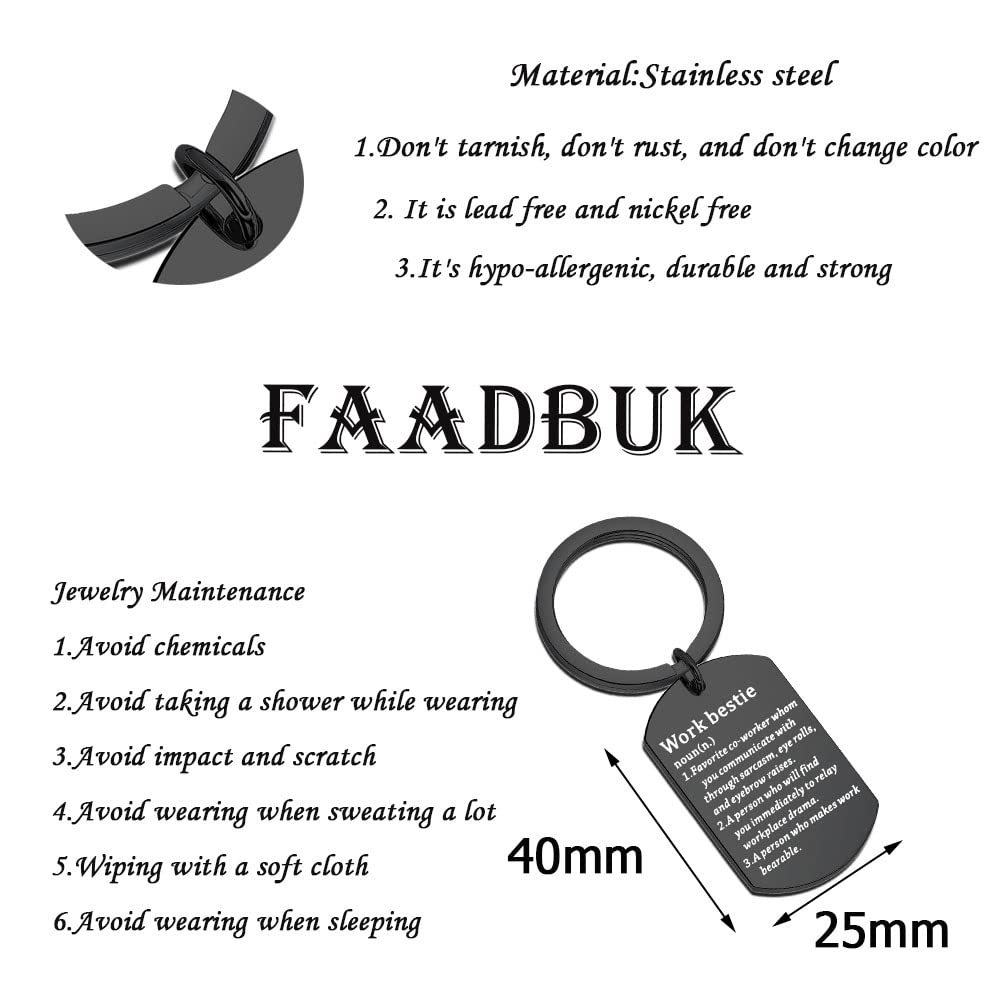 FAADBUK Work Bestie Gift Colleague Friend Gift Coworker Gift Work Friend Gift for Her (Work bestie)