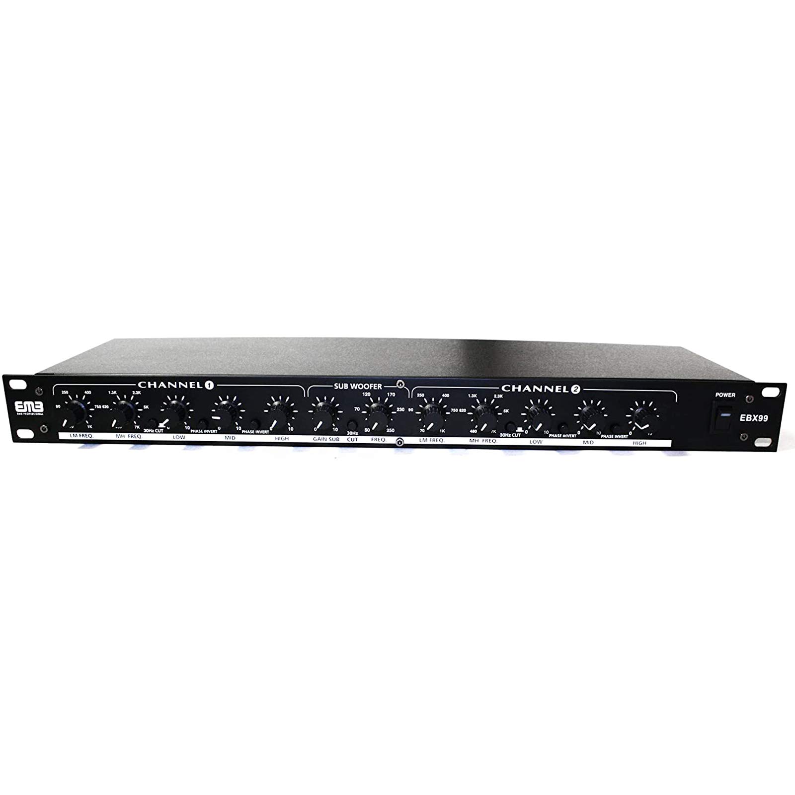 EMB Professional Sound System EBX99 Digital Crossover For Home/DJ Performance/Club/Studio/Stage/Show/Entertainment Frequency Response; 20Hz-25KHz. +0/-1dB