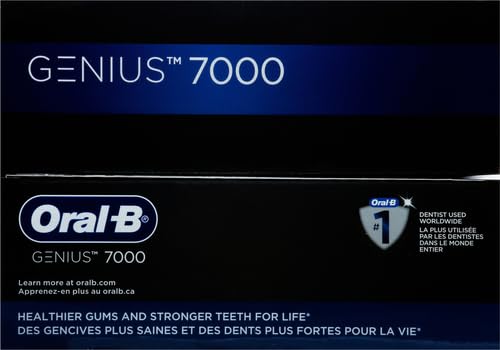 Electric Toothbrush, Oral-B 7000 SmartSeries Black Electronic Power Rechargeable Toothbrush with Bluetooth Connectivity Powered by Braun , 8 Piece Set