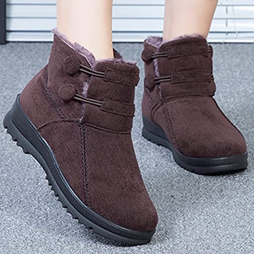 FASDNENDYS Snow Round Plus Cotton Velvet Outdoor Boots Shoes Winter Women's Comfortable Womens Winter on Boot