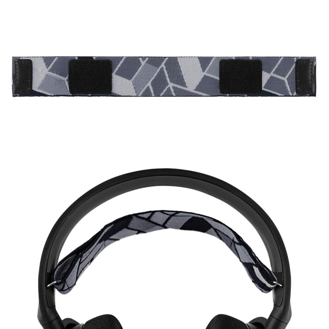 Geekria Flex Fabric Headband Pad Compatible with SteelSeries Arctis 5, Arctis 3 Headphone Replacement Headband/Headband Cushion/Replacement Pad Repair Parts (Dark-Gray)