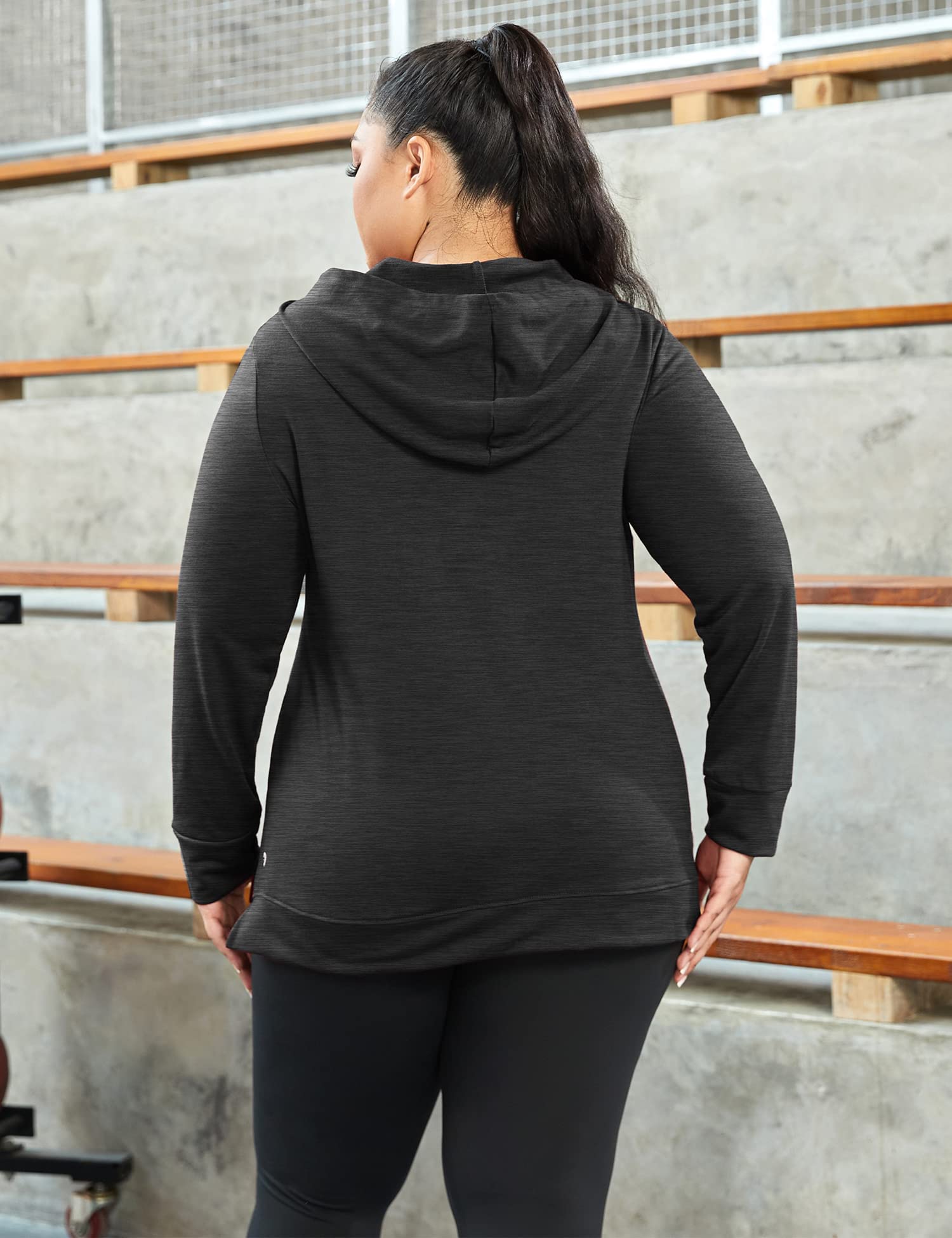 FOREYOND Plus Size Hoodie for Women Tie Dye Hooded Sweatshirt Long Sleeve Pullovers with Pocket Dark Grey 4X