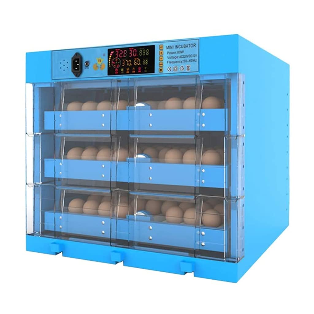 Fully Automatic Egg Incubator for Hatching 192 Eggs Automatic Turner Temperature Control Visible Screen Chicken Quail Duck Goose Turkey