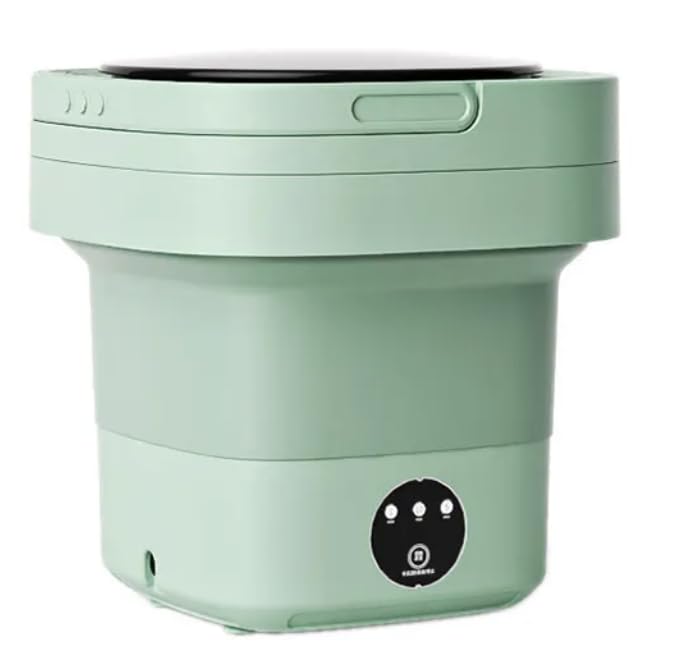 Portable Washing Machine, Home Automatic Foldable Washing Machine, Mini Washing Machine, Small Clothing Washing, Blue Sterilization (Green)