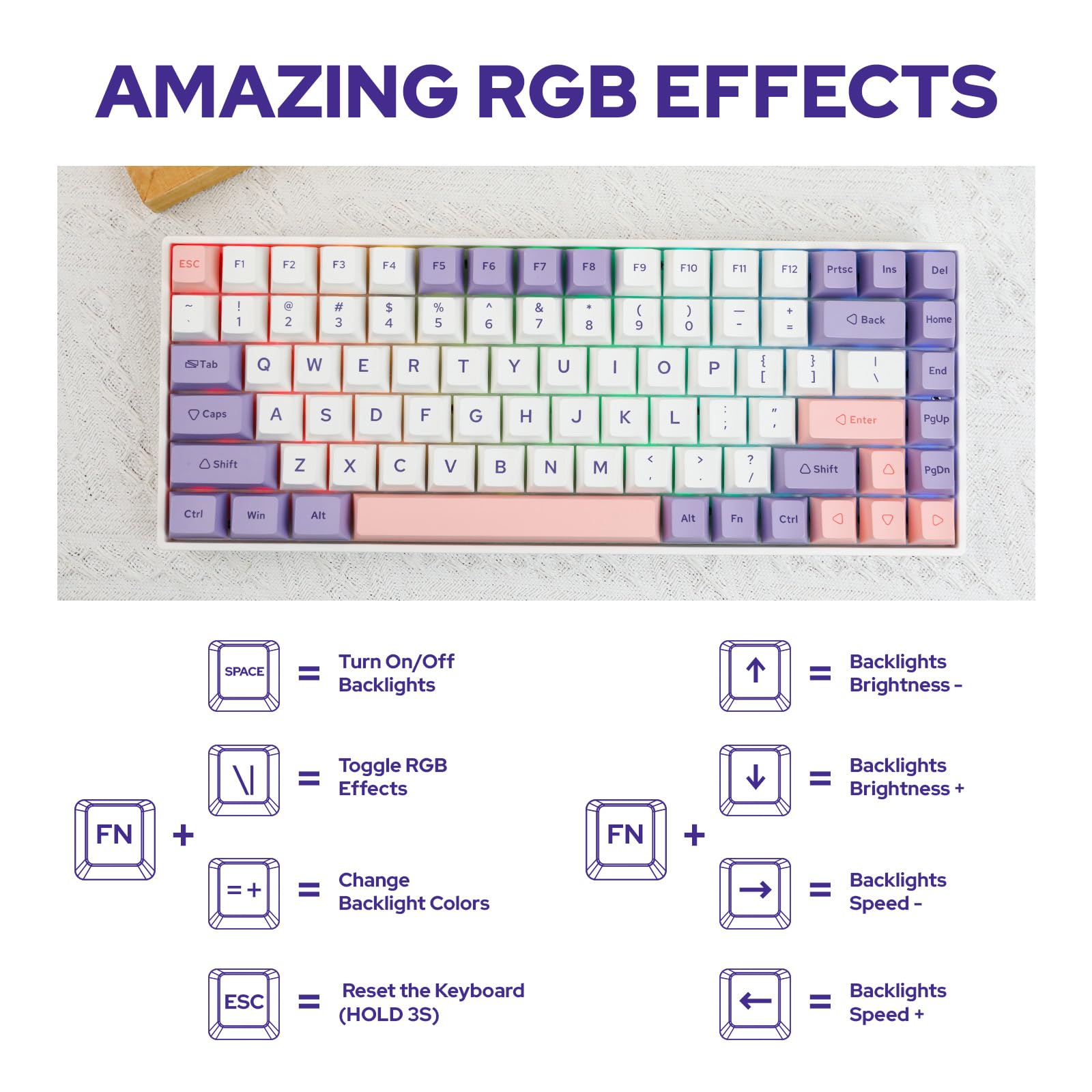 EPOMAKER EP84 84-Key RGB Hotswap Wired Mechanical Gaming Keyboard with PBT Dye-subbed Keycaps for Mac/Win/Gamers (Gateron Red Switch, Grey Black)