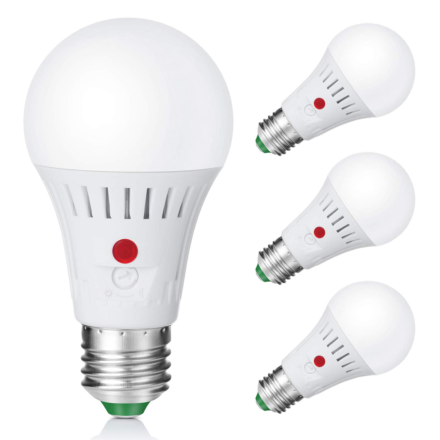 Elrigs Dusk to Dawn Light Bulbs, Outdoor Sensor LED Bulb with Adjustable Photocell Light Sensor, A19 Automatic Lighting, E26 Medium Base, 7W Replace 60W, Cool White(6000K), 2-Pack