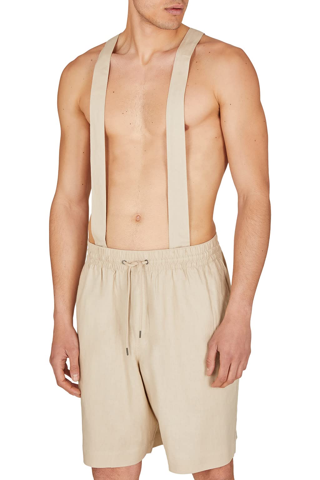 Emporio Armani Men's Superfine Linen Blend Bermuda Shorts, Sand Yellow, Extra Extra Large