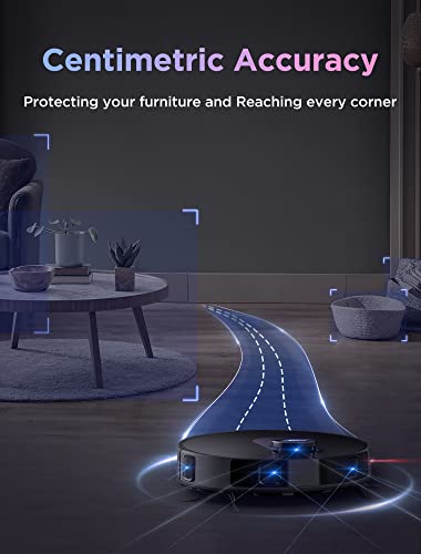 OBODE Robot Vacuum and mop Combo, 4000Pa Suction, LDS Navigation, Self Emptying and Intelligent Mop Lifting, 180mins Runtime, Compatible with WiFi/APP/Alexa, A8+