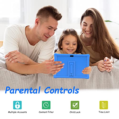 RUIQIAI Kids Tablet 10 inch with Case, Android 11 Tablet for Kids, 3GB+64GB, IPS Touch Screen, Parental Control, Dual Cameras, Wi-Fi,BT(Tablet with Pen)