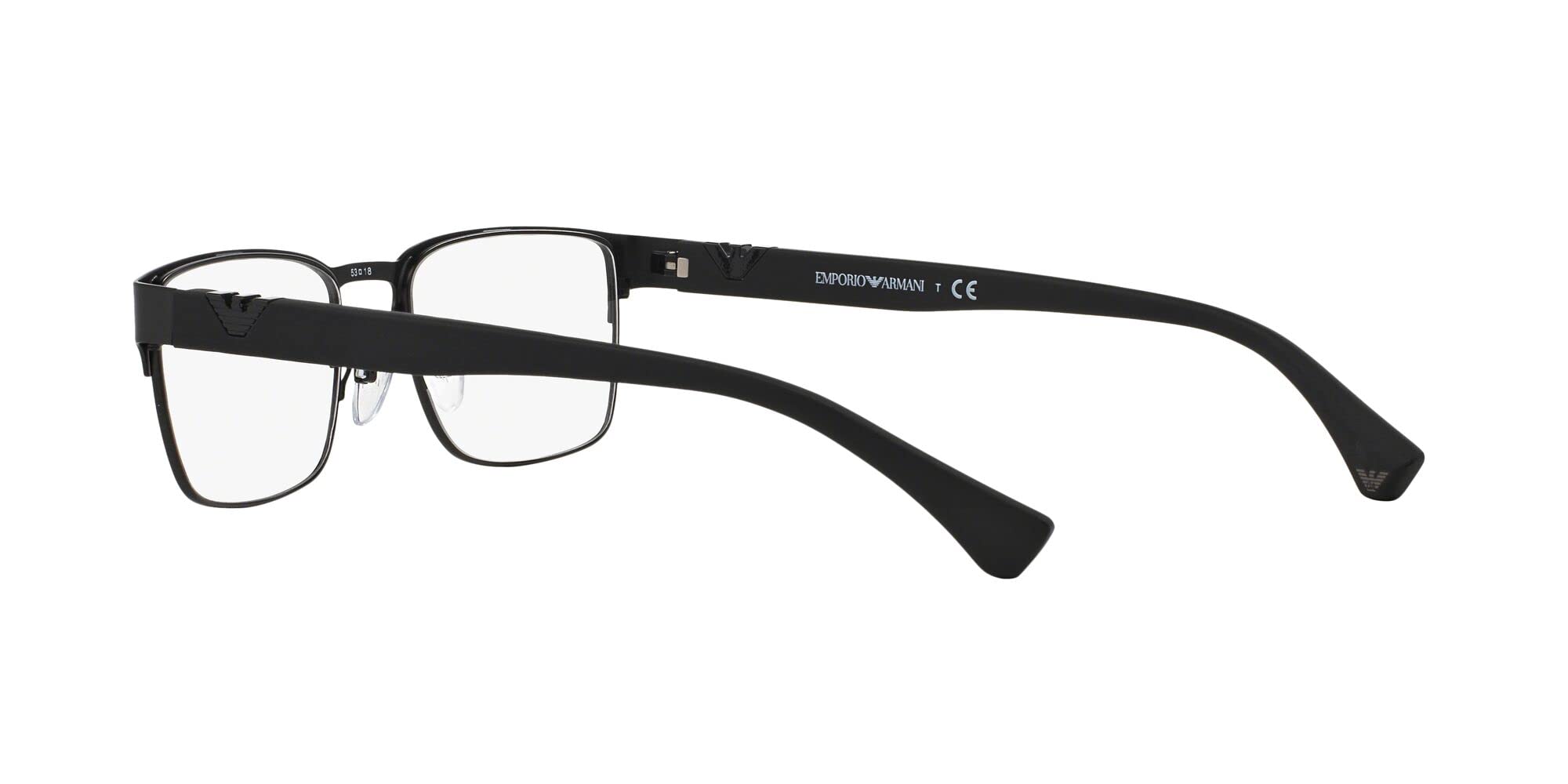 Emporio Armani Men's EA1027 Square Sunglasses, Matte Black/Demo Lens, 55 mm