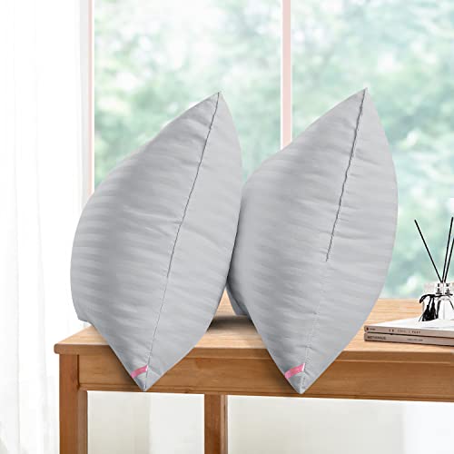 EIUE Bed Pillows for Sleeping 2 Pack Queen Size,Pillows for Side and Back Sleepers,Super Soft Down Alternative Microfiber Filled Pillows,20 x 30 Inches,Grey