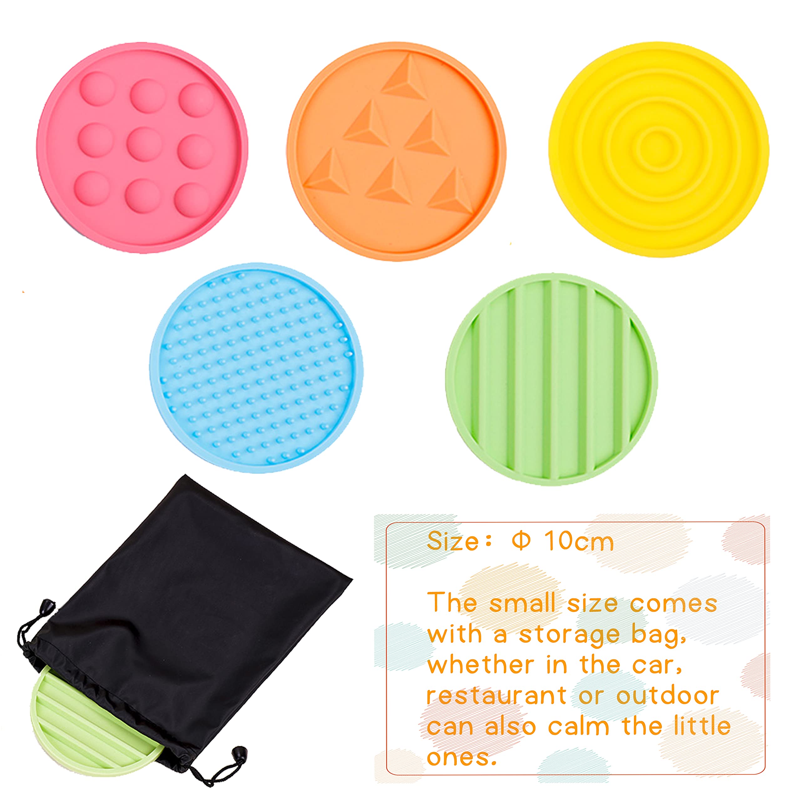 edusense Toddler Sensory Toys for Autistic Kids & Children, Silicone Sensory Mat with Different Textures & Shapes (10 PCs), Tactile Stimulation Promotes Communication & Coordination for Sensory Room