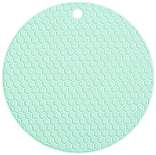 HG HGROPE Resistant Hot Pads Silicone Pot Holder Trivet Mats,Spoon Rest, Jar Opener Garlic Peeler, Green