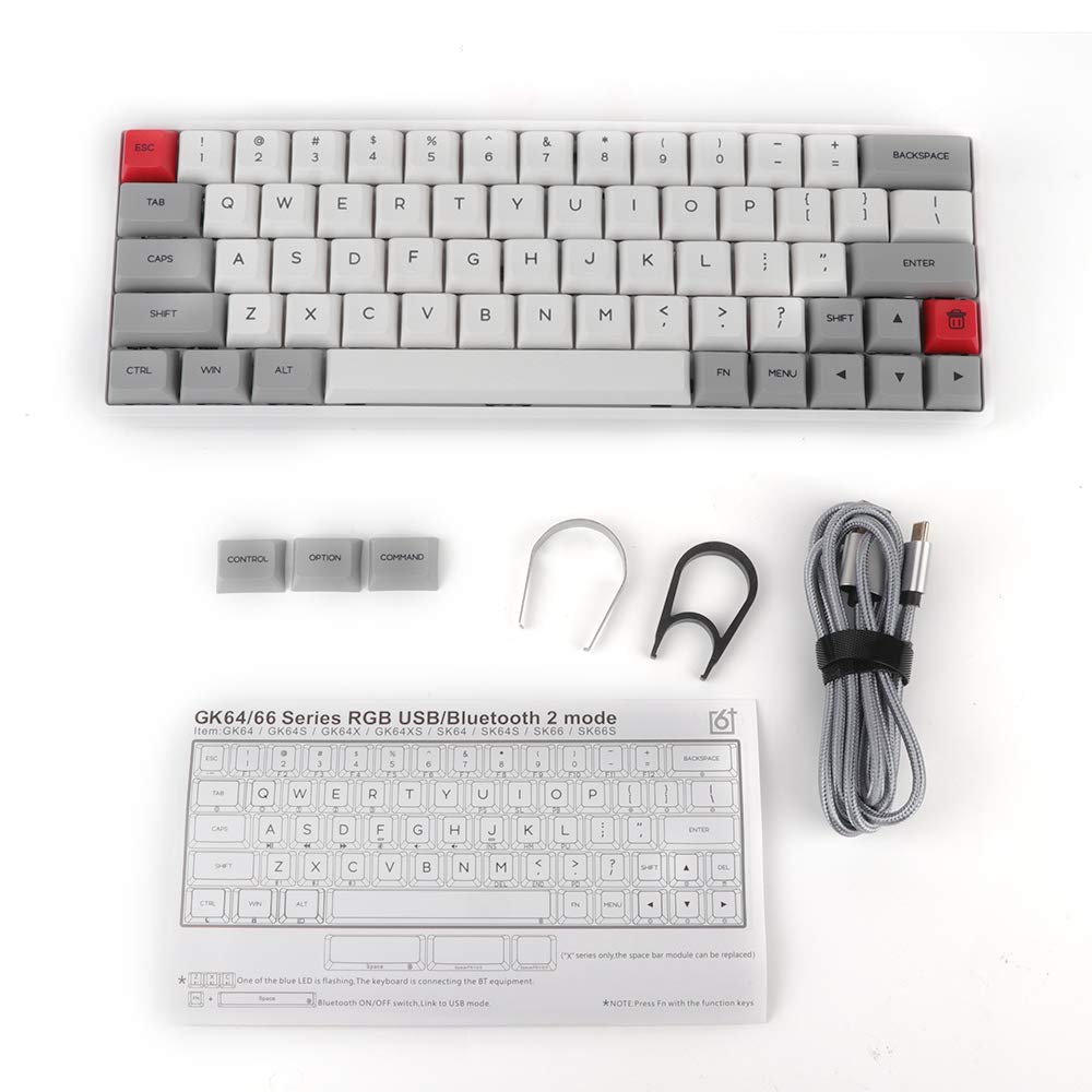 EPOMAKER SKYLOONG SK64 64 Keys Wired Hot Swappable Mechanical Keyboard with RGB Backlit, PBT Keycaps, Arrow Keys for Win/Mac/Gaming