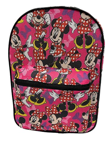 Ruz Disney Minnie Mouse Mesh See Through Clear 16" Inch Backpack for Gym Pool B04563
